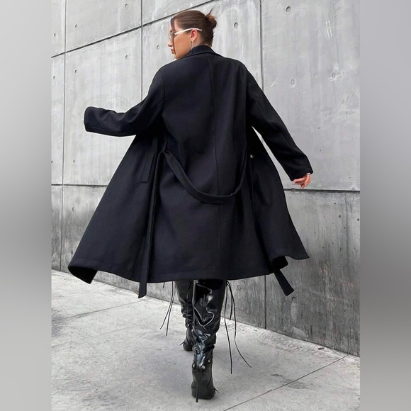 Mile High Clozet | Jackets & Coats | Frenchy Lapel Neck Double Breasted ...